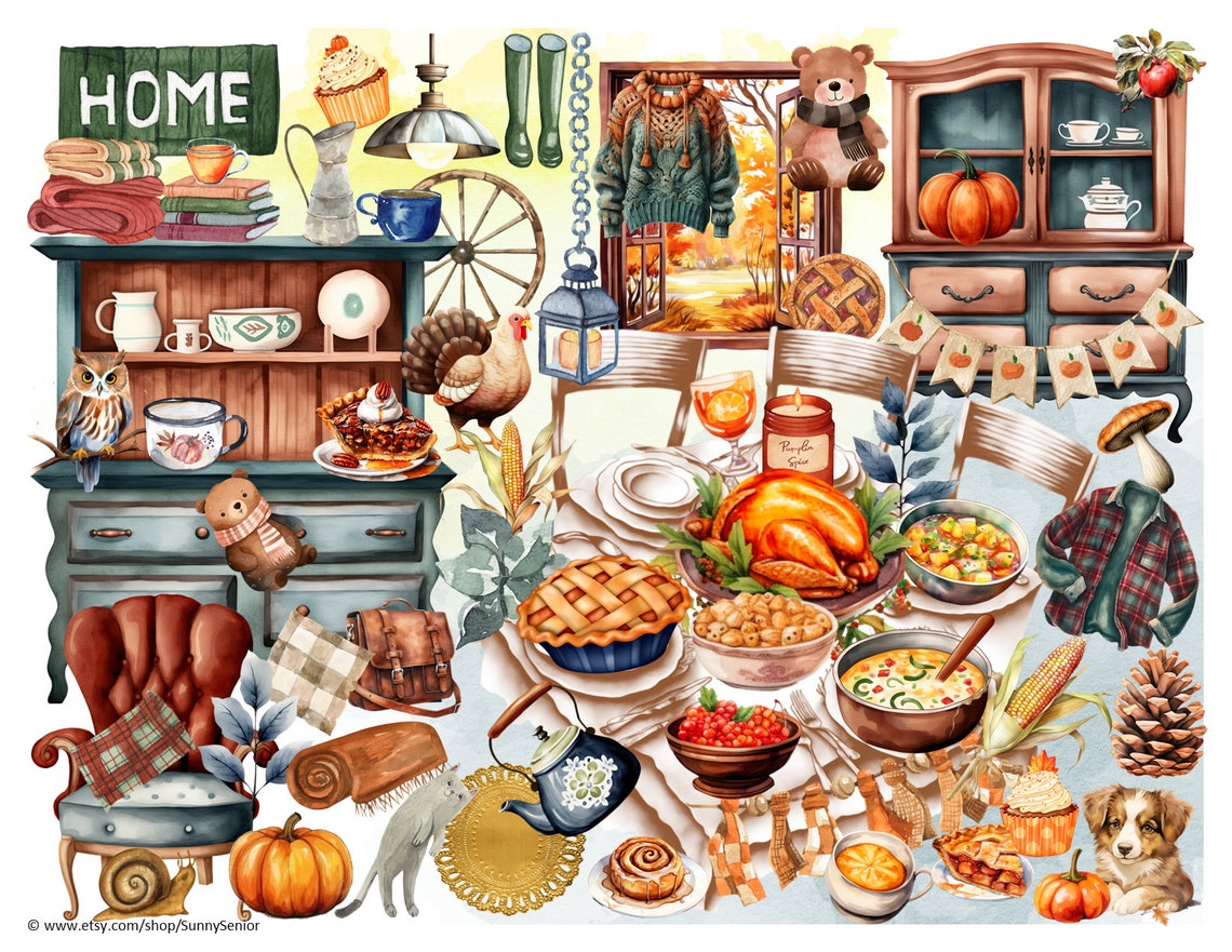 4 Fall Printable Hidden Objects Game: Mental Exercise for Dementia - Etsy