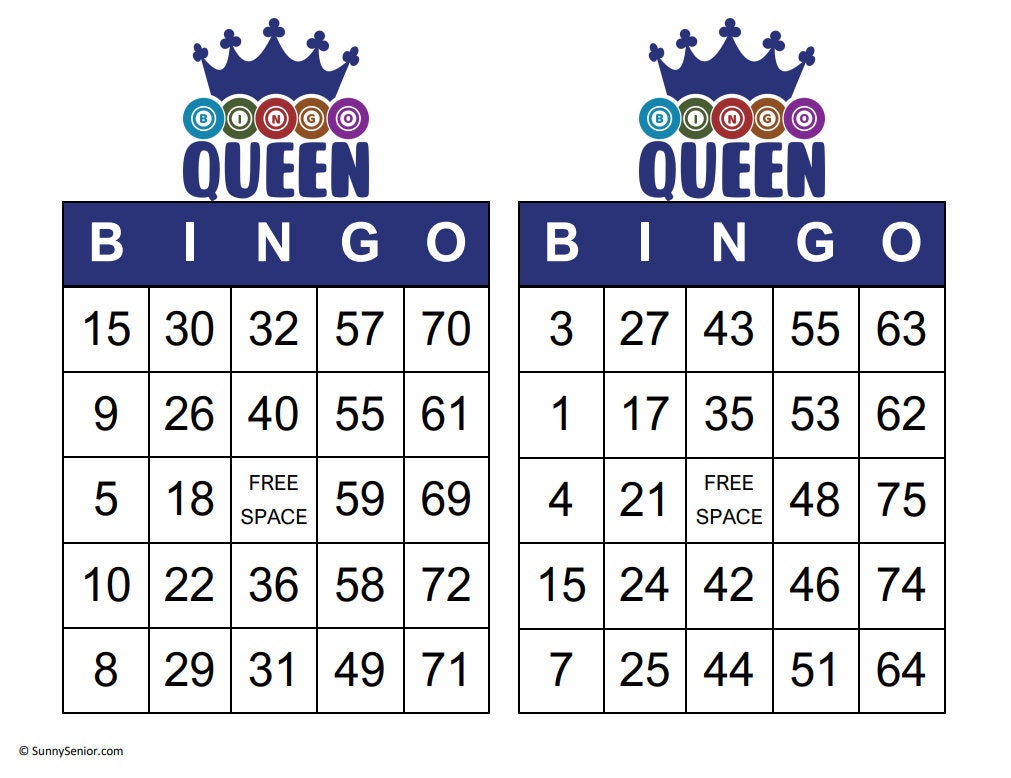 Become the Bingo Queen With These Printable Cards - 1000 Pack - Etsy