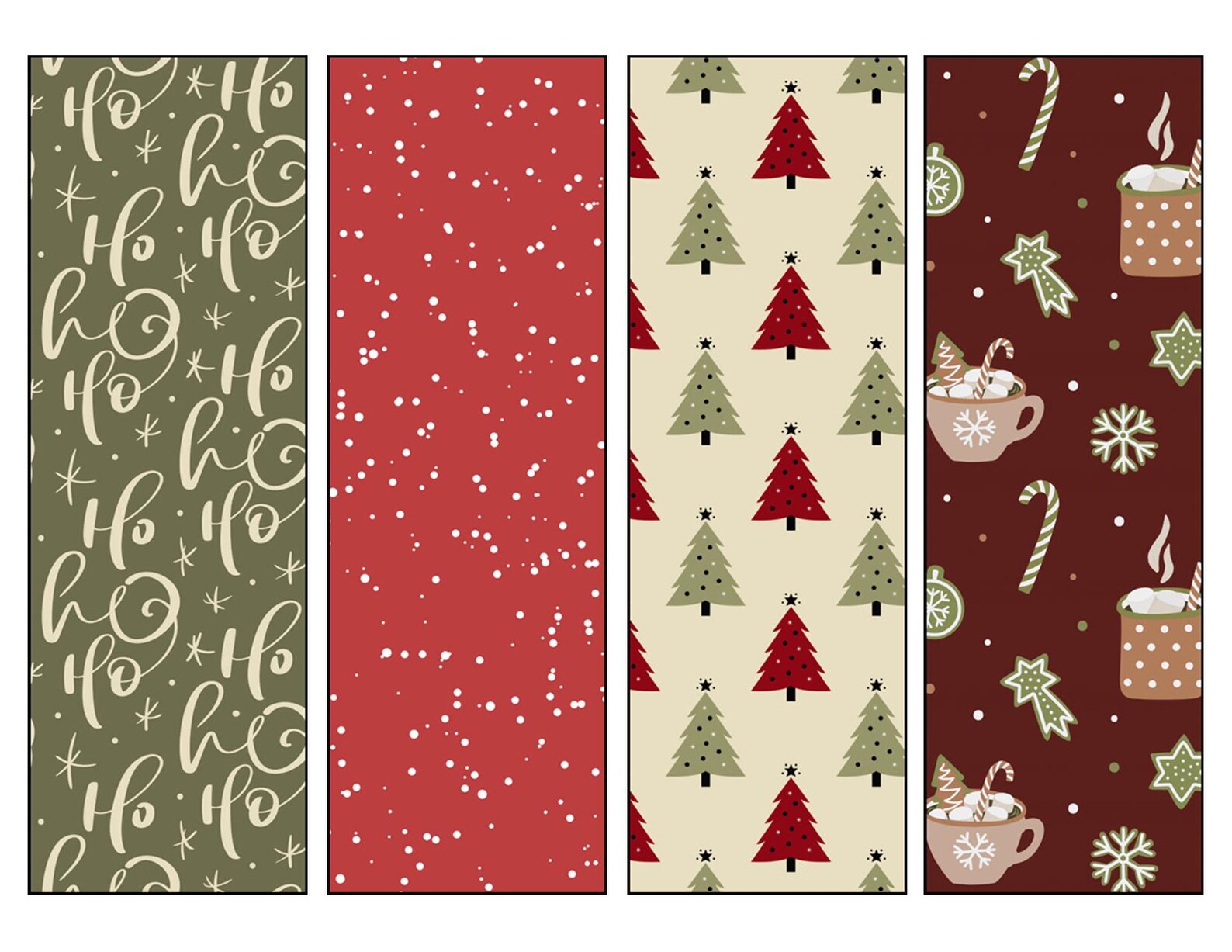 Christmas Bookmarks: Festive Holiday Designs (PNG Files) - Etsy