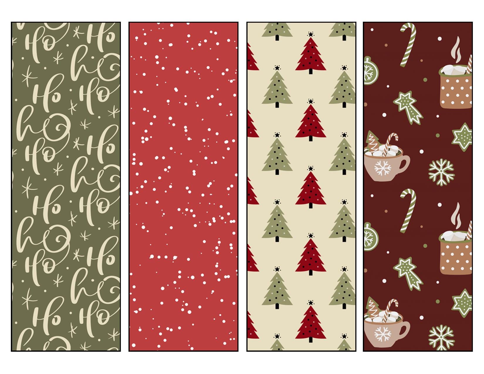 Printable Bookmarks Christmas Festive Holiday-themed Book Accessories ...