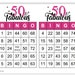 50 & Fabulous Bingo for Your Birthday Party - 1000 Printable Cards - Etsy