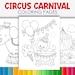 Circus Carnival Adventures: Printable Coloring Pages for Kids!" - Etsy