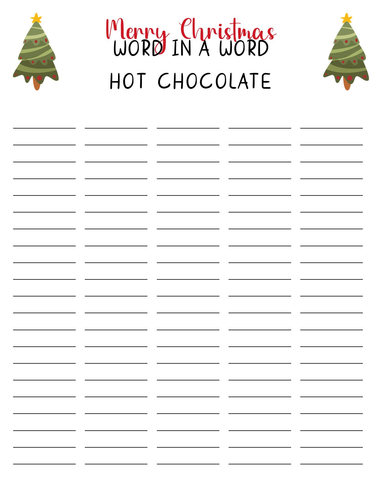 Christmas Word Wonderland: Printable Fun for Festive Word Game ...