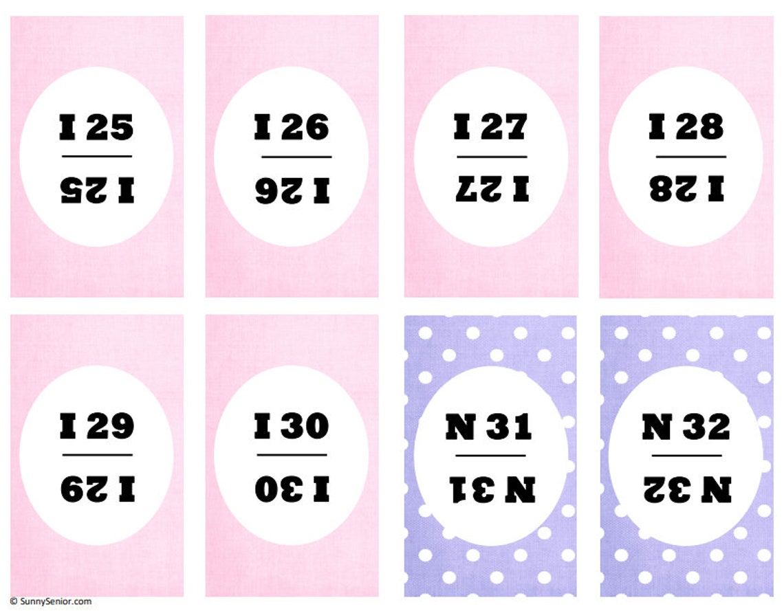 Summer Ice Cream Bingo Card Pack 1000 Printable Cards - Etsy