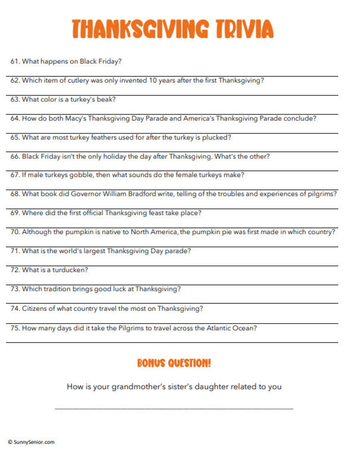 Harvest Heritage: Printable Thanksgiving Trivia Pack - Etsy