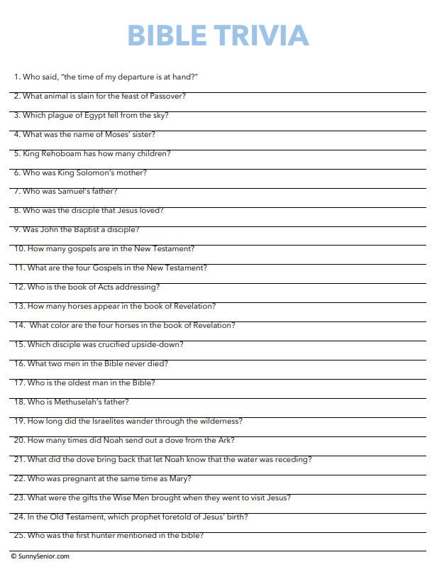 Sacred Scrolls: Printable Bible Trivia Pack - Etsy