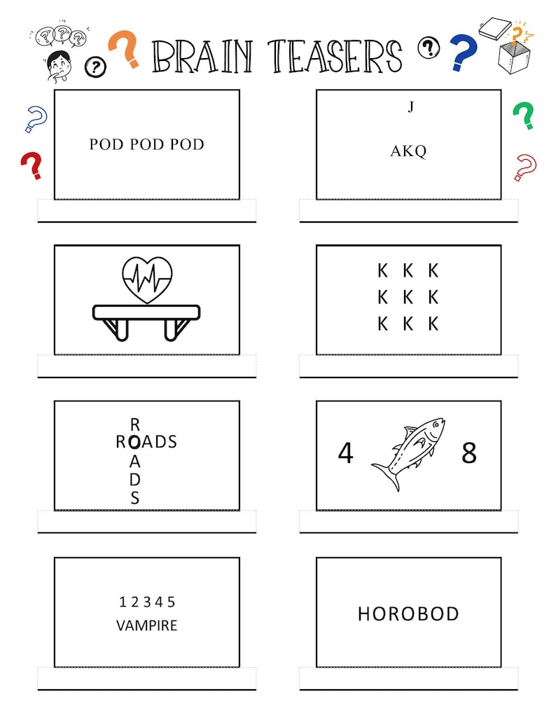 48-page Printable Brain Games: Robus Puzzles & Brain Teasers - Etsy