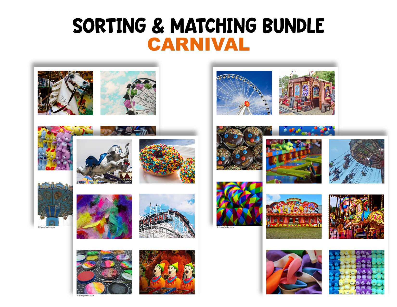 Carnival Memories: Printable Carnival-themed Sorting and Matching Game ...