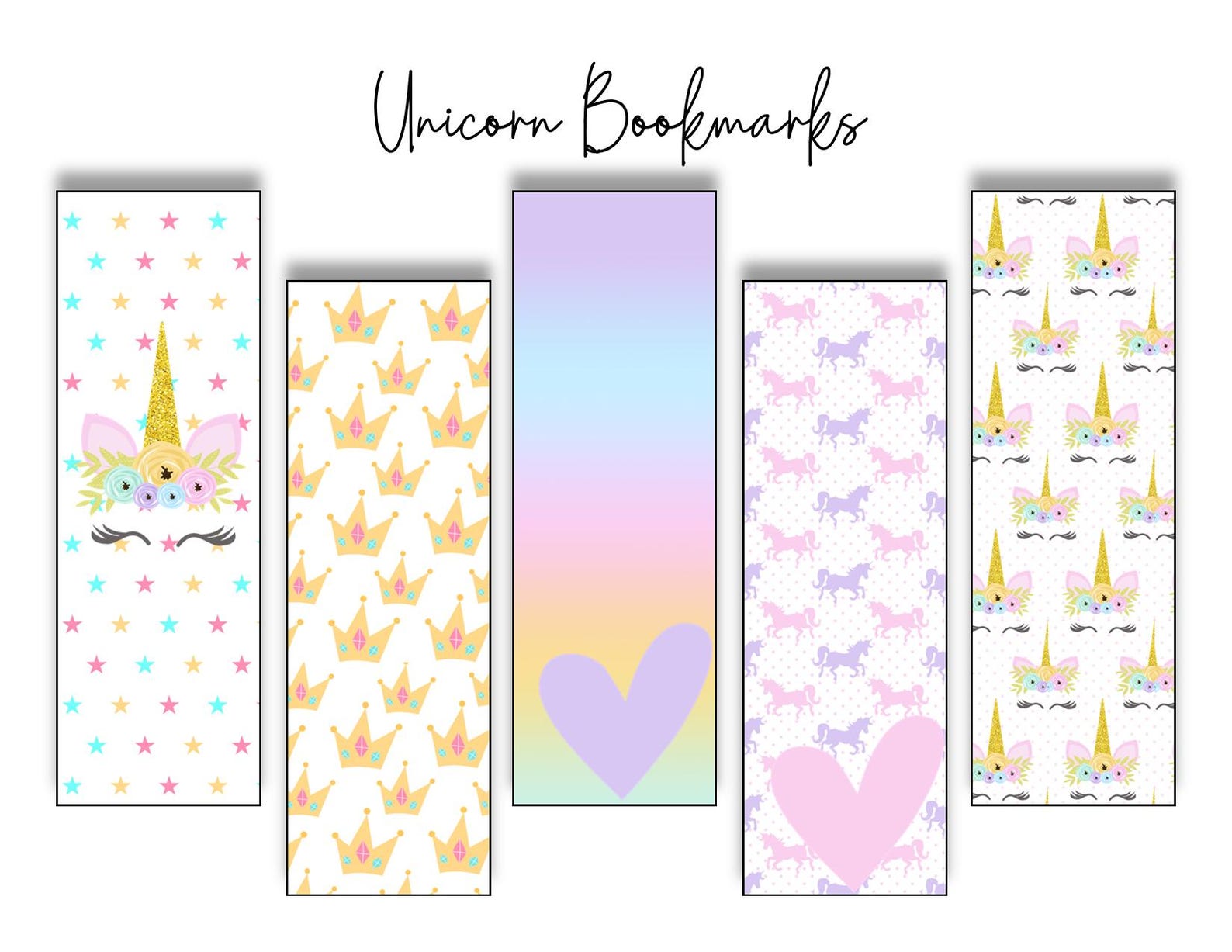 Printable Unicorn Bookmarks | Magical and Whimsical Bookmarks for Kids ...