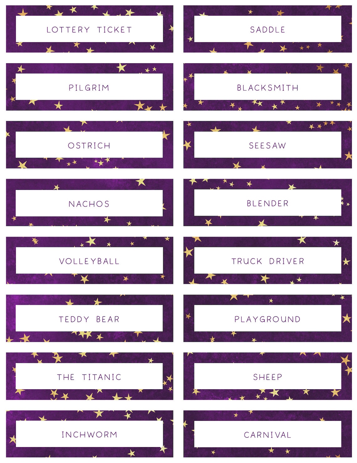 Printable Pictionary: the Ultimate Drawing Game for Seniors, Adults and ...