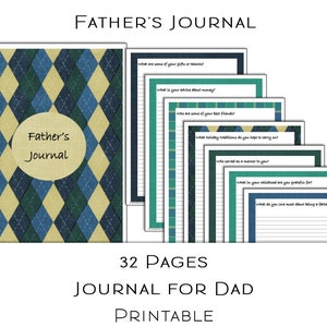 Father's Day Journal Gift for Dad Activity Monthly Journaling Assisted ...
