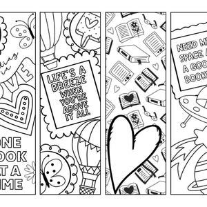Printable Coloring Bookmarks Craft for Kids & Adults | DIY Creative ...