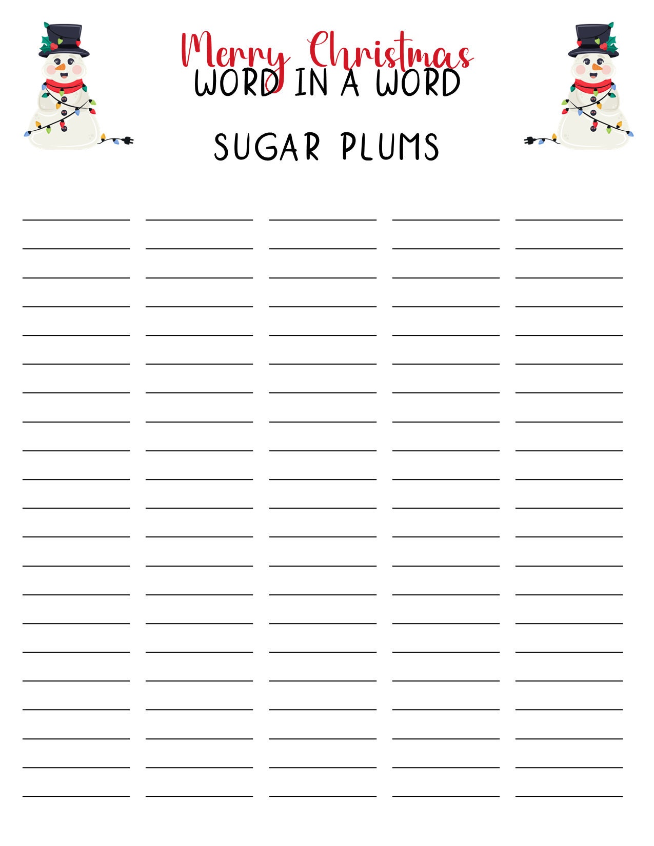 Christmas Word Wonderland: Printable Fun for Festive Word Game ...