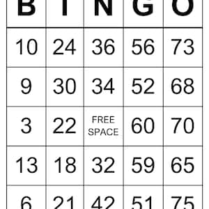 500 Jumbo Printable Bingo Cards – Instant PDF Download for Endless Fun ...