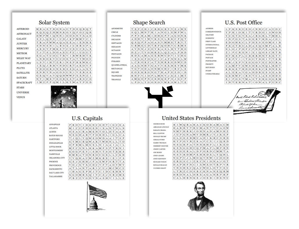 Brain Teasers: A Printable Collection of Easy Word Search Puzzles for ...