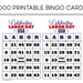 Labor Day Bingo for Your Party 1000 Printable Cards - Etsy