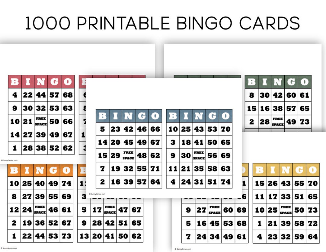 Printable Bingo Cards A Fun and Versatile Game for All Ages - Etsy