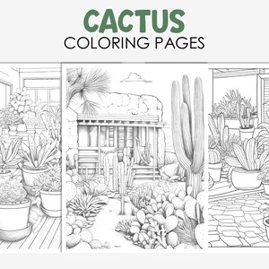 18 Printable Cactus Coloring Pages - Fun and Creative Desert Designs - Etsy