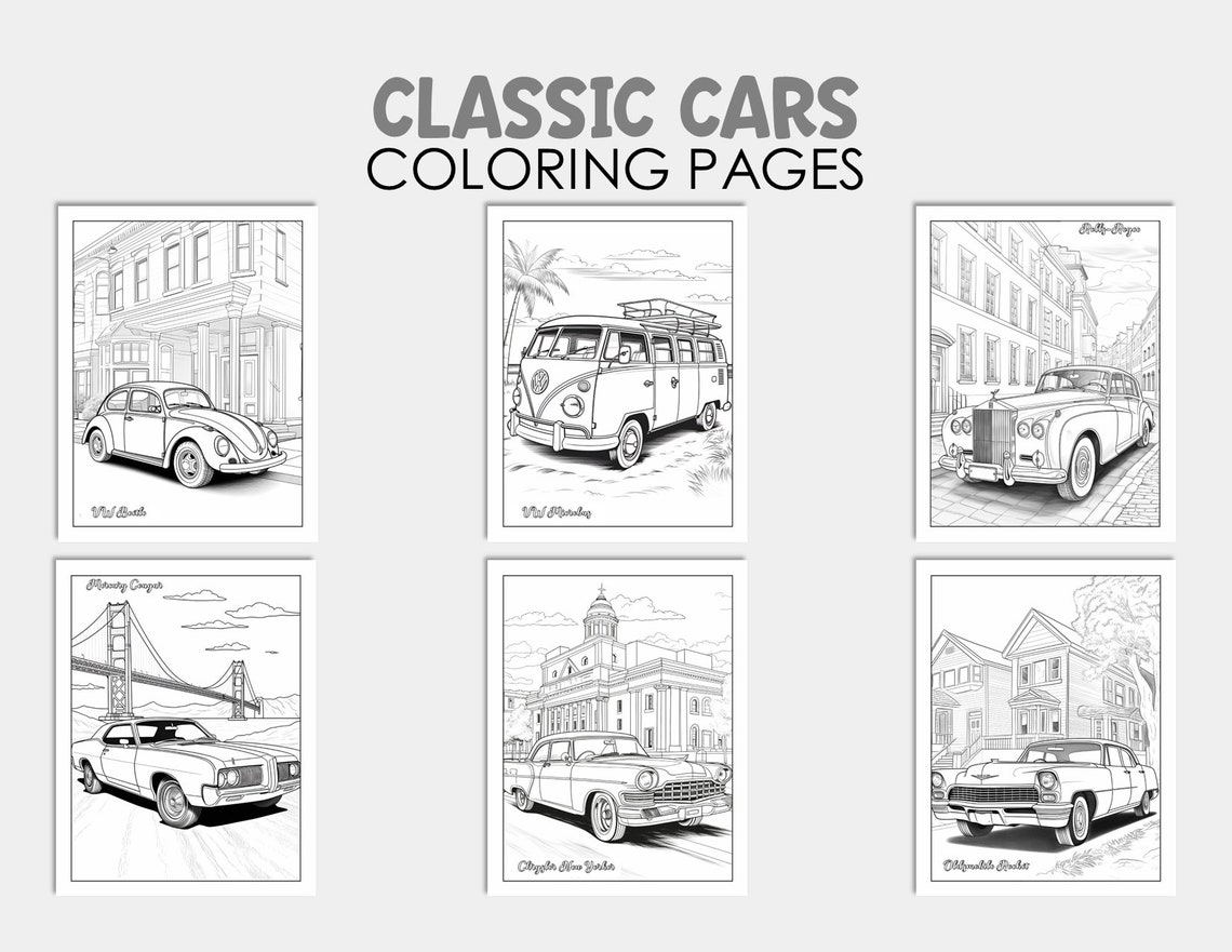 39 Printable Classic Car Coloring Pages - Vintage Vehicles for Creative ...