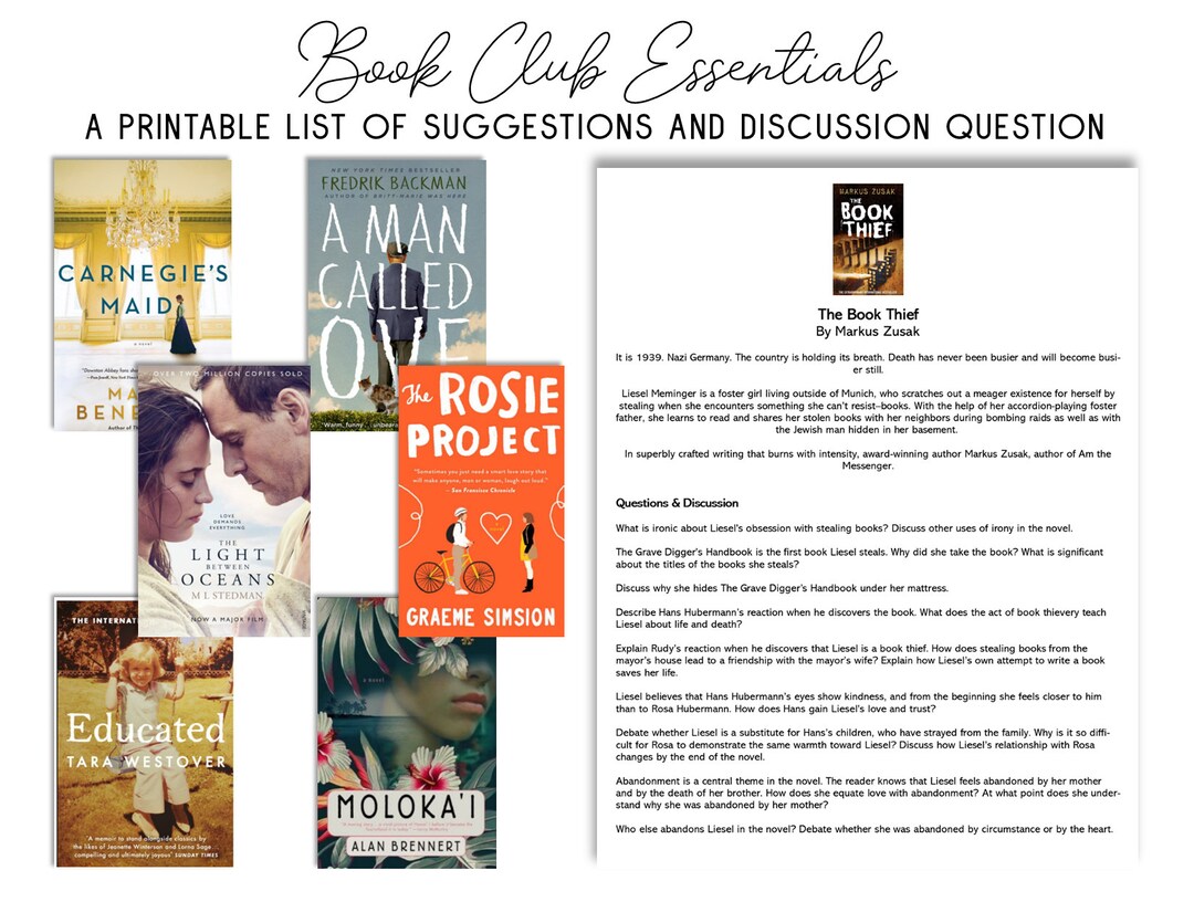 48 Printable Book Club Suggestions With Questions: Find New Titles and ...