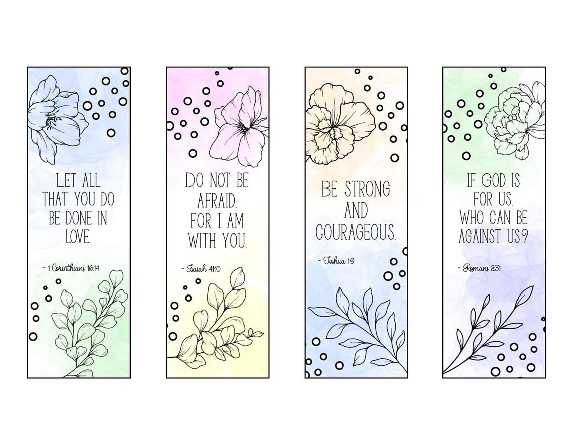 Printable Bookmarks With Inspirational Bible Verses | Christian ...