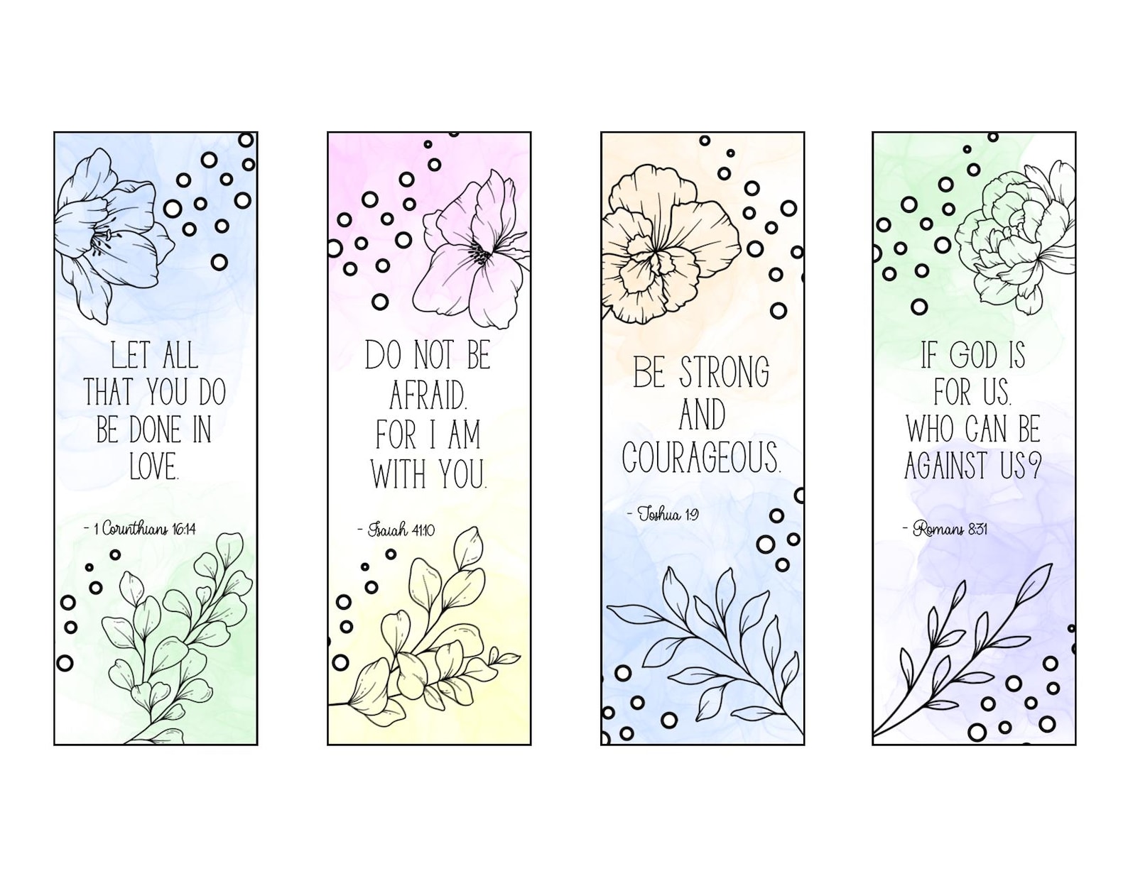 Printable Bookmarks With Inspirational Bible Verses Christian ...