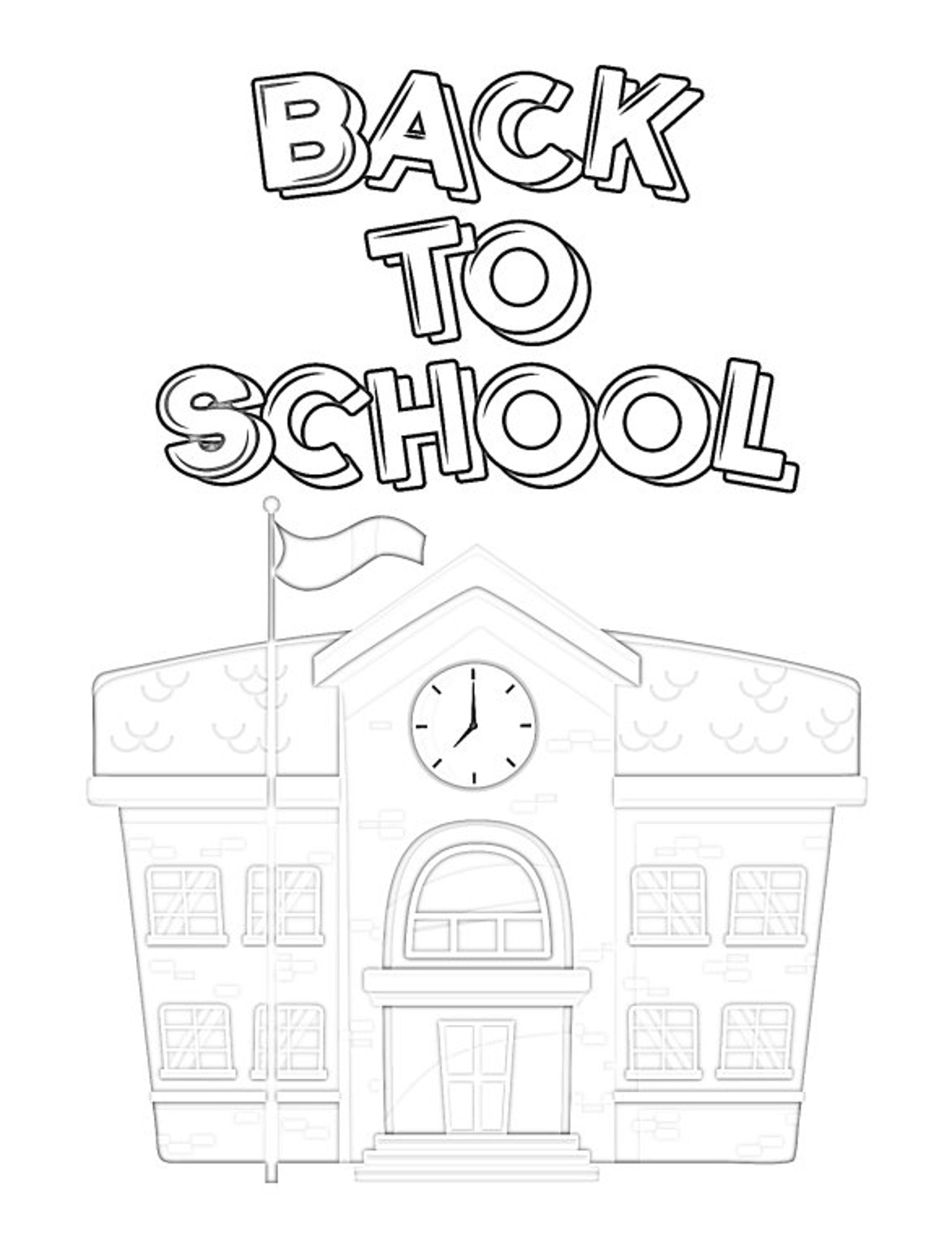 18 Easy Back to School Coloring Pages Printable Kids Young Children - Etsy