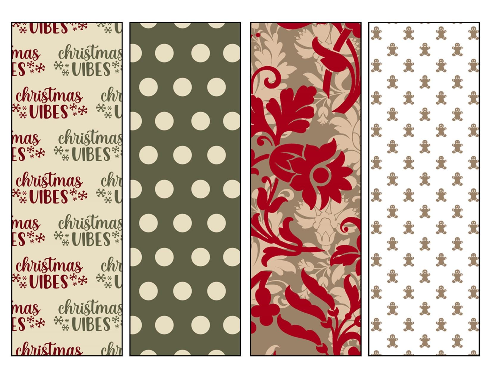 Printable Bookmarks Christmas Festive Holiday-themed Book Accessories ...