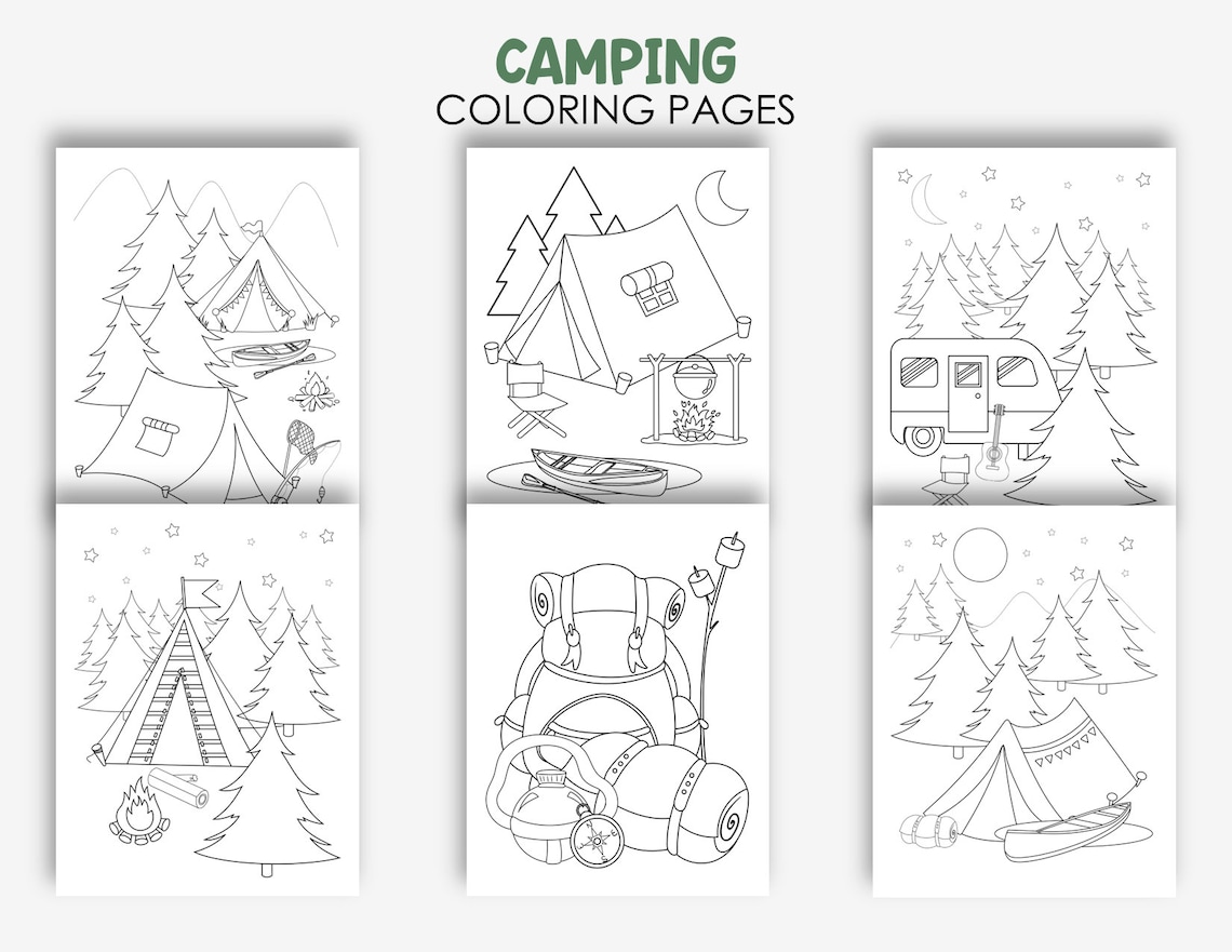 Printable Camping Coloring Pages - Fun for Nature Lovers of All Ages ...