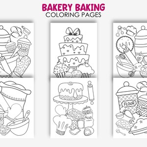 Bakery Baking Bliss Coloring Pages - Sweet Artistic Adventures! - Etsy