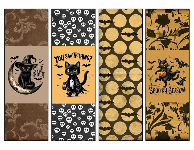 Halloween Printable Bookmarks | Halloween-themed Book Accessories for ...