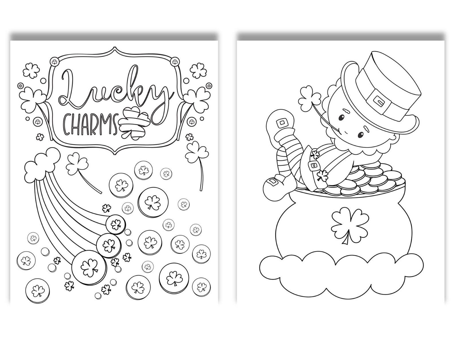 Printable St. Patrick's Day Coloring Pages Fun Festive Holiday Activity ...