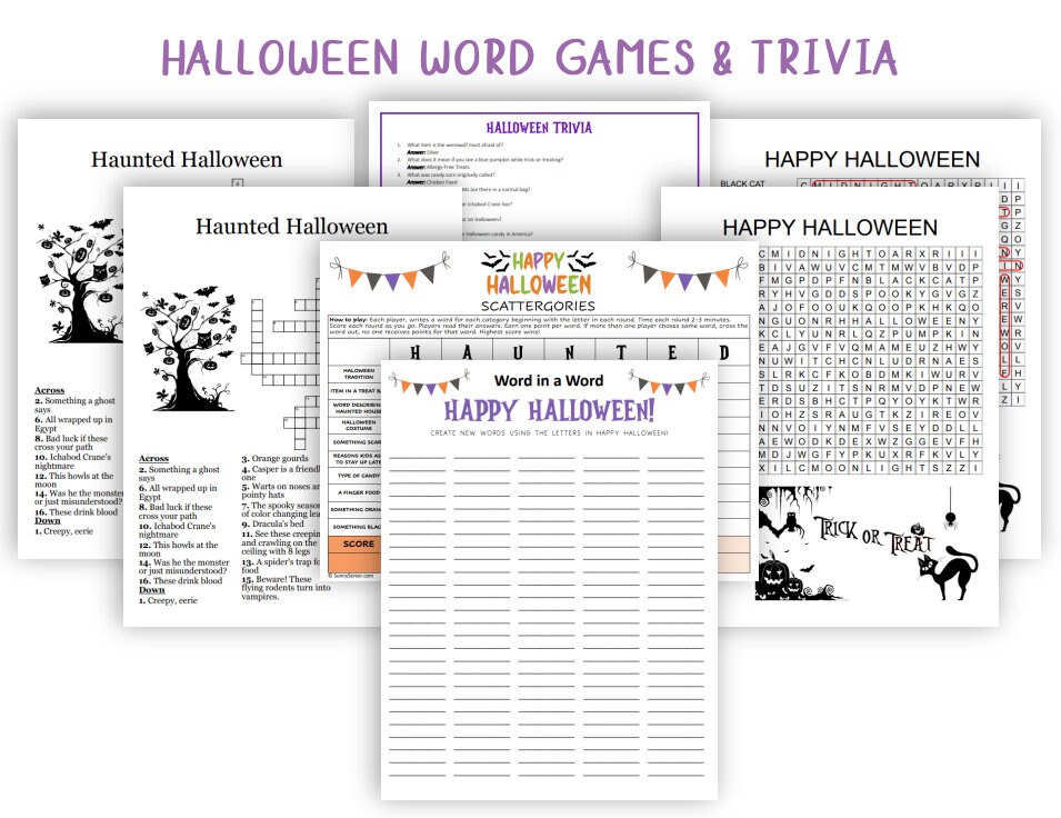 Trick or Treat: A Printable Halloween Bundle for Dementia Care - Etsy