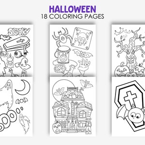 Spooky Halloween Coloring Pages - Printable Fun for All Ages! - Etsy