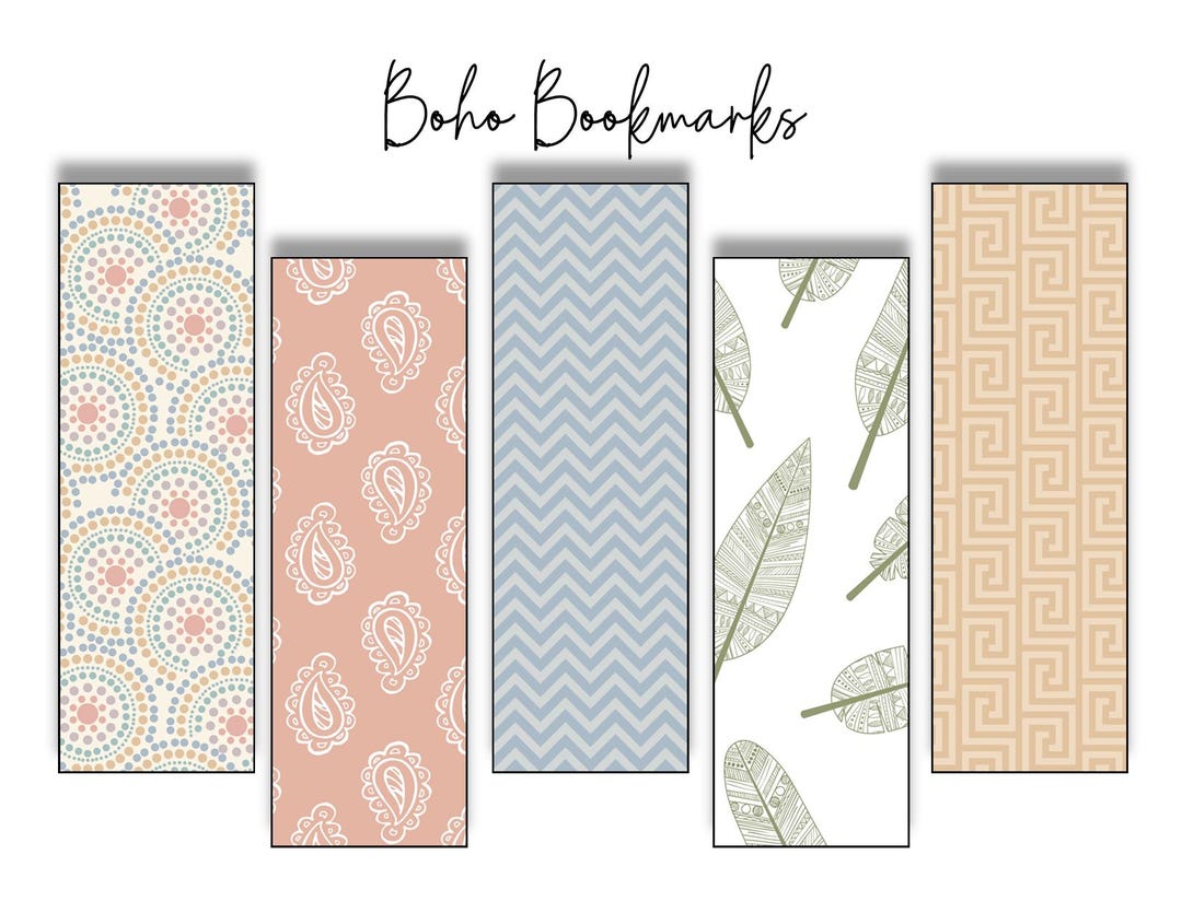 Boho Printable Bookmarks With Inspirational Designs | Bohemian-style ...