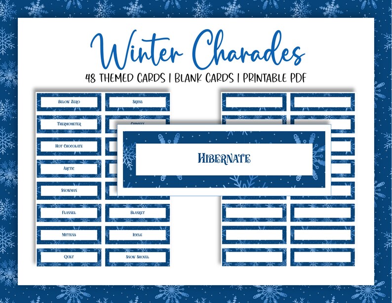 Winter Charades: the Game That Never Gets Old - Etsy