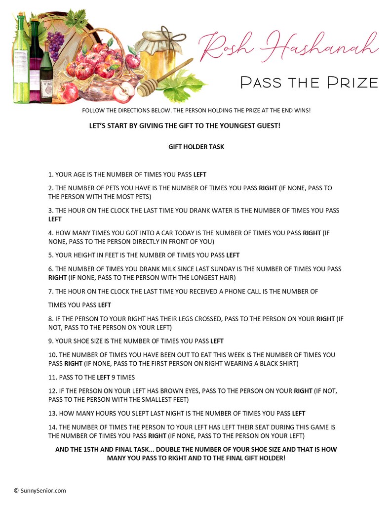Rosh Hashanah Revelry: Printable Party Games Pack - Etsy