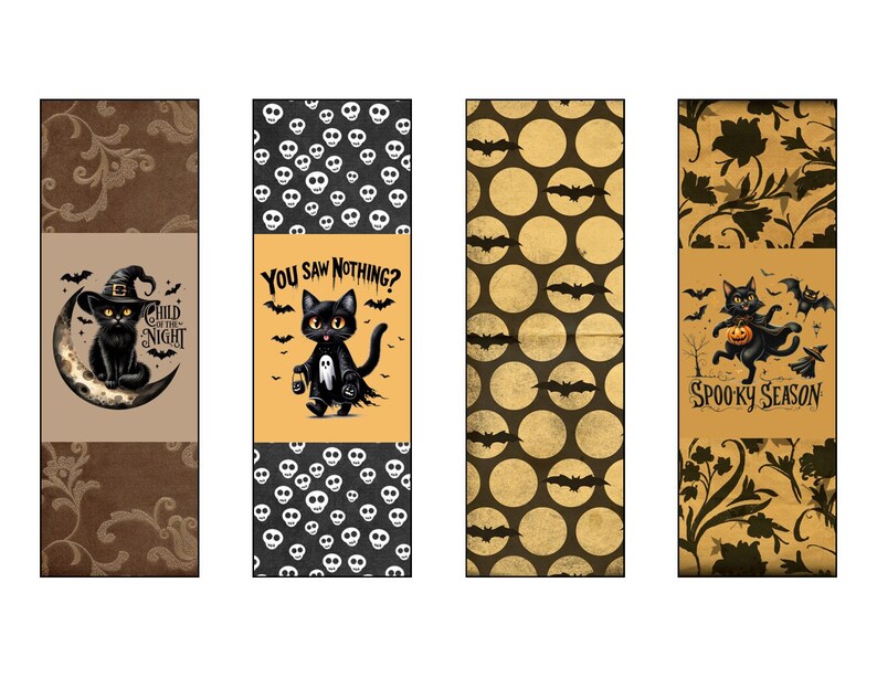 Halloween Printable Bookmarks | Halloween-themed Book Accessories for ...
