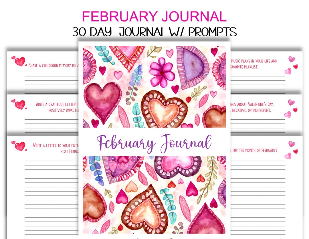 February Bliss: Guided Printable Journal With Daily Prompts - Etsy