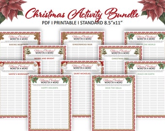 Christmas Game Bundle Printable Christmas Activities for - Etsy