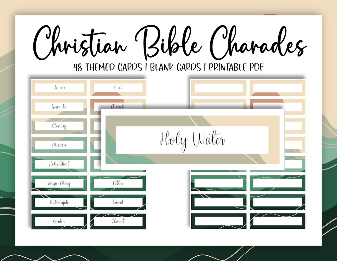 Christian Bible Charades: the Fun, Fast-paced Game for Groups - Etsy