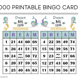 Under the Sea Bingo for Your Mermaid Party 1000 Printable - Etsy