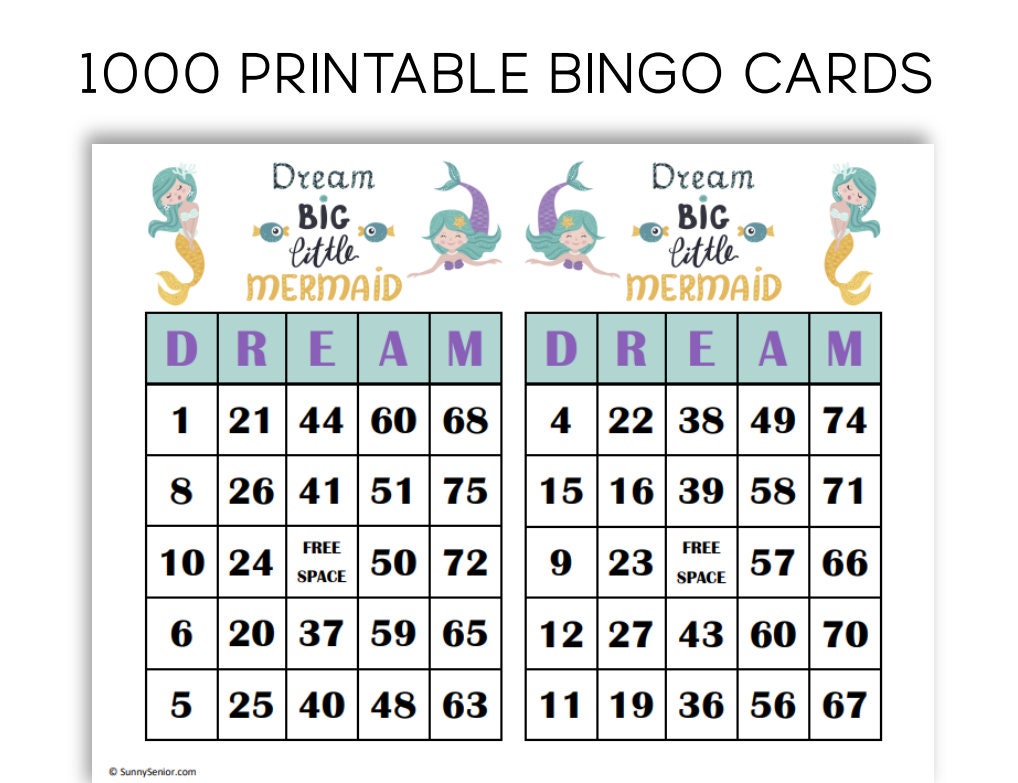 Under the Sea Bingo for Your Mermaid Party 1000 Printable - Etsy