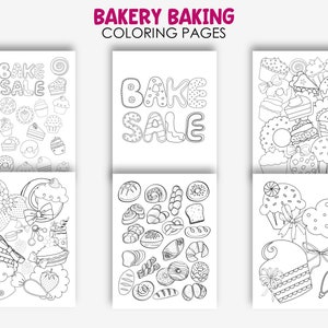 Bakery Baking Bliss Coloring Pages - Sweet Artistic Adventures! - Etsy