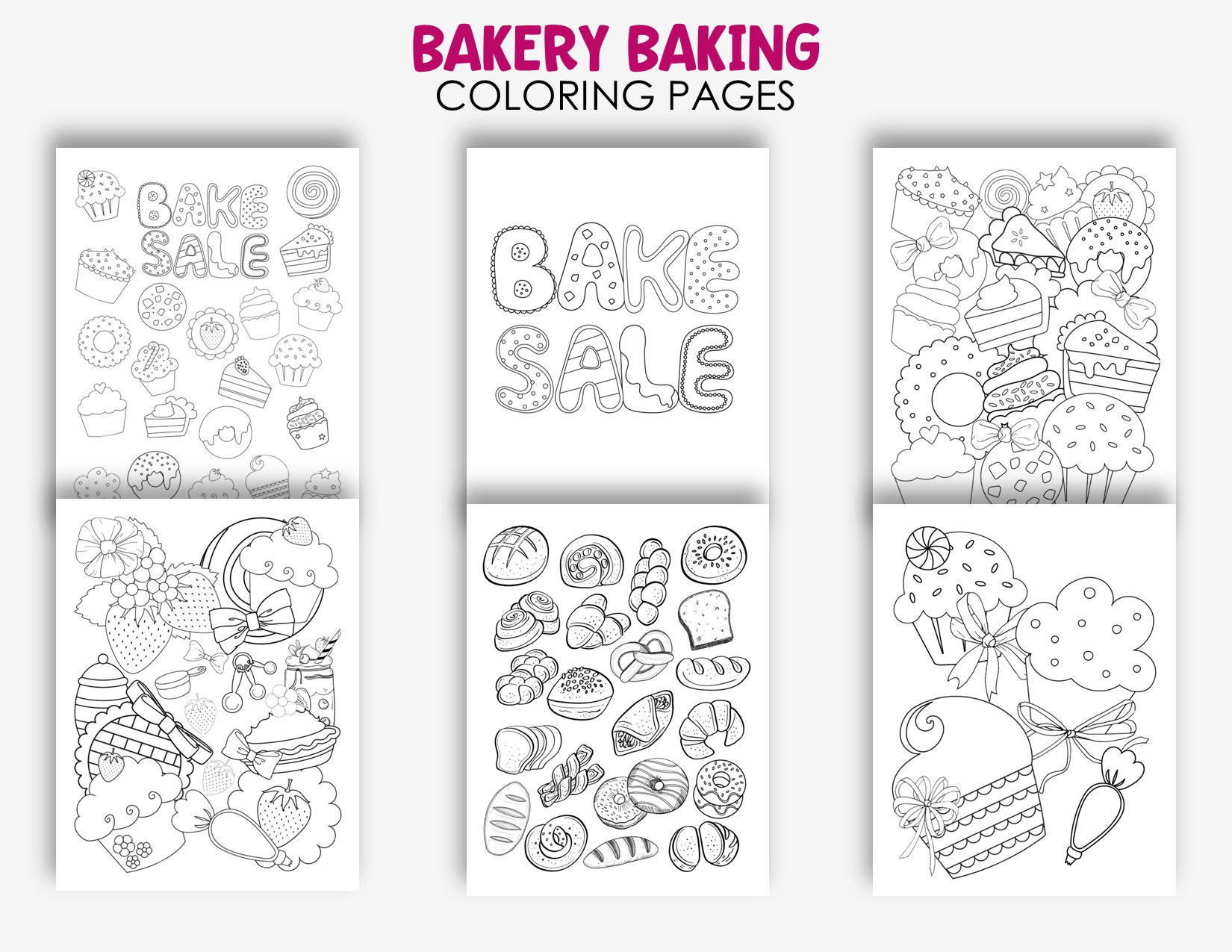 Bakery Baking Bliss Coloring Pages - Sweet Artistic Adventures! - Etsy