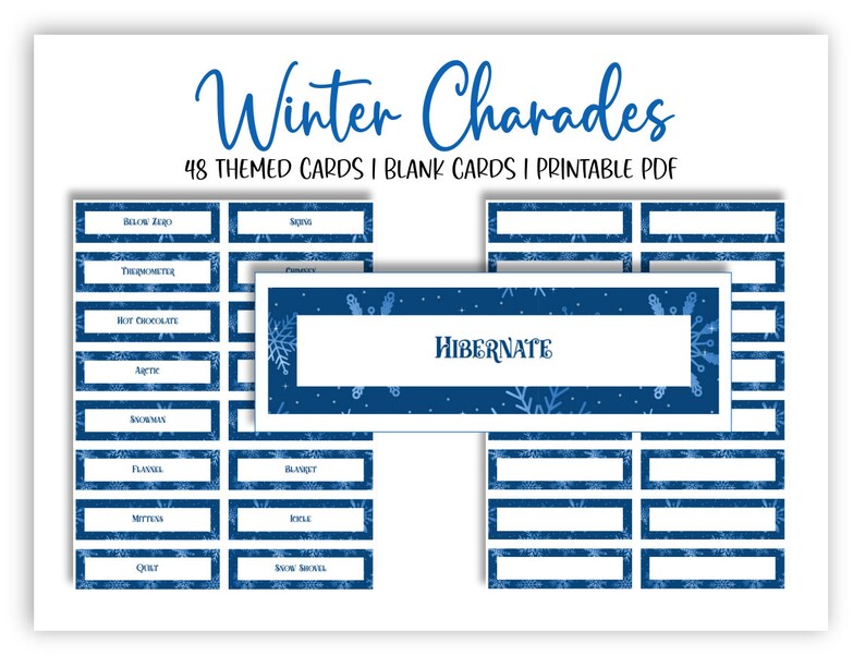 Winter Charades: the Game That Never Gets Old - Etsy
