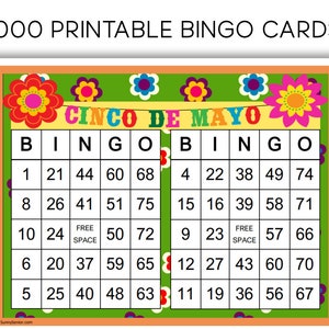 Happy 50th Birthday Printable Bingo Cards Set of 1000 - Etsy
