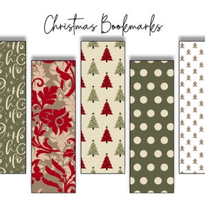 Christmas Bookmarks: Festive Holiday Designs (PNG Files) - Etsy
