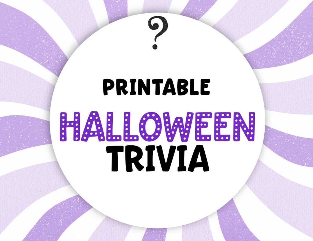 Spooky Spectacle: Printable Halloween Trivia Pack - Etsy
