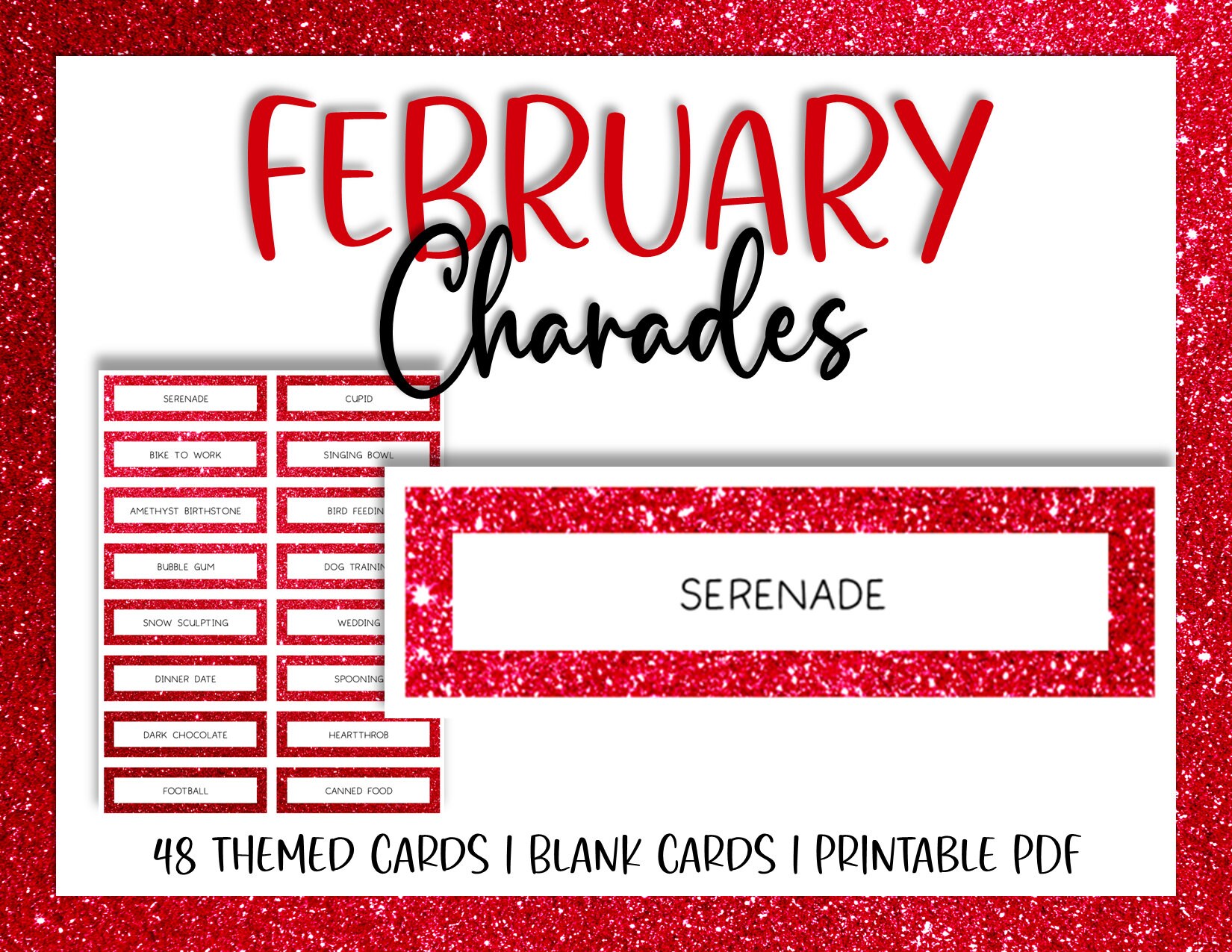 February Charades: A Fun and Festive Party Game for the Month of Love ...